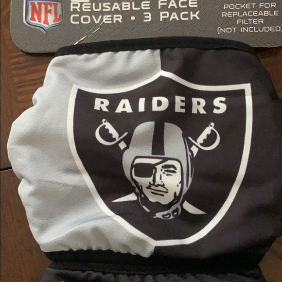 NFL | Accessories | Reusable Raiders Face Mask 3 Pack | Poshmark